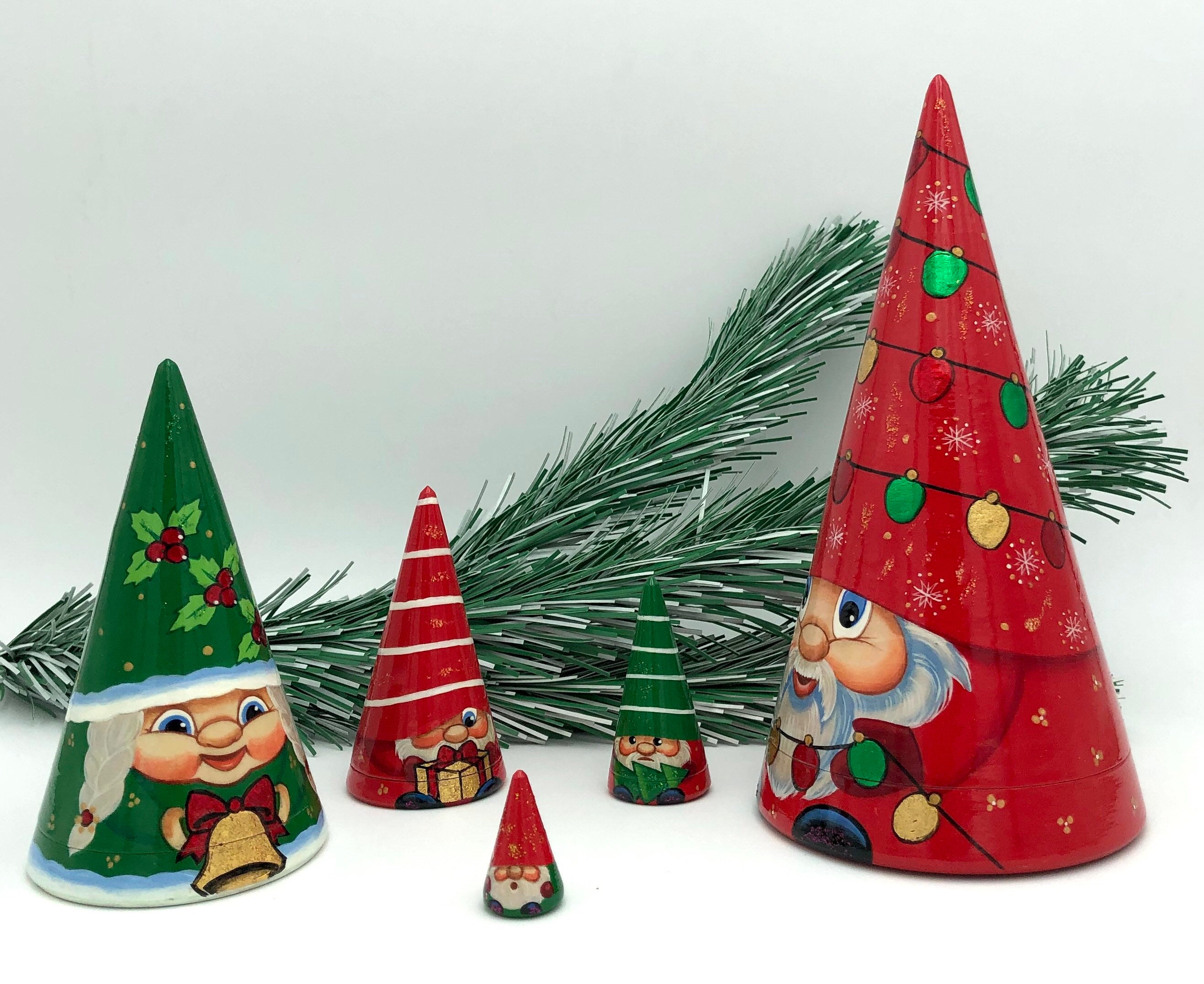 Christmas Gnomes Nesting Dolls Christmas Style Stacking - Etsy