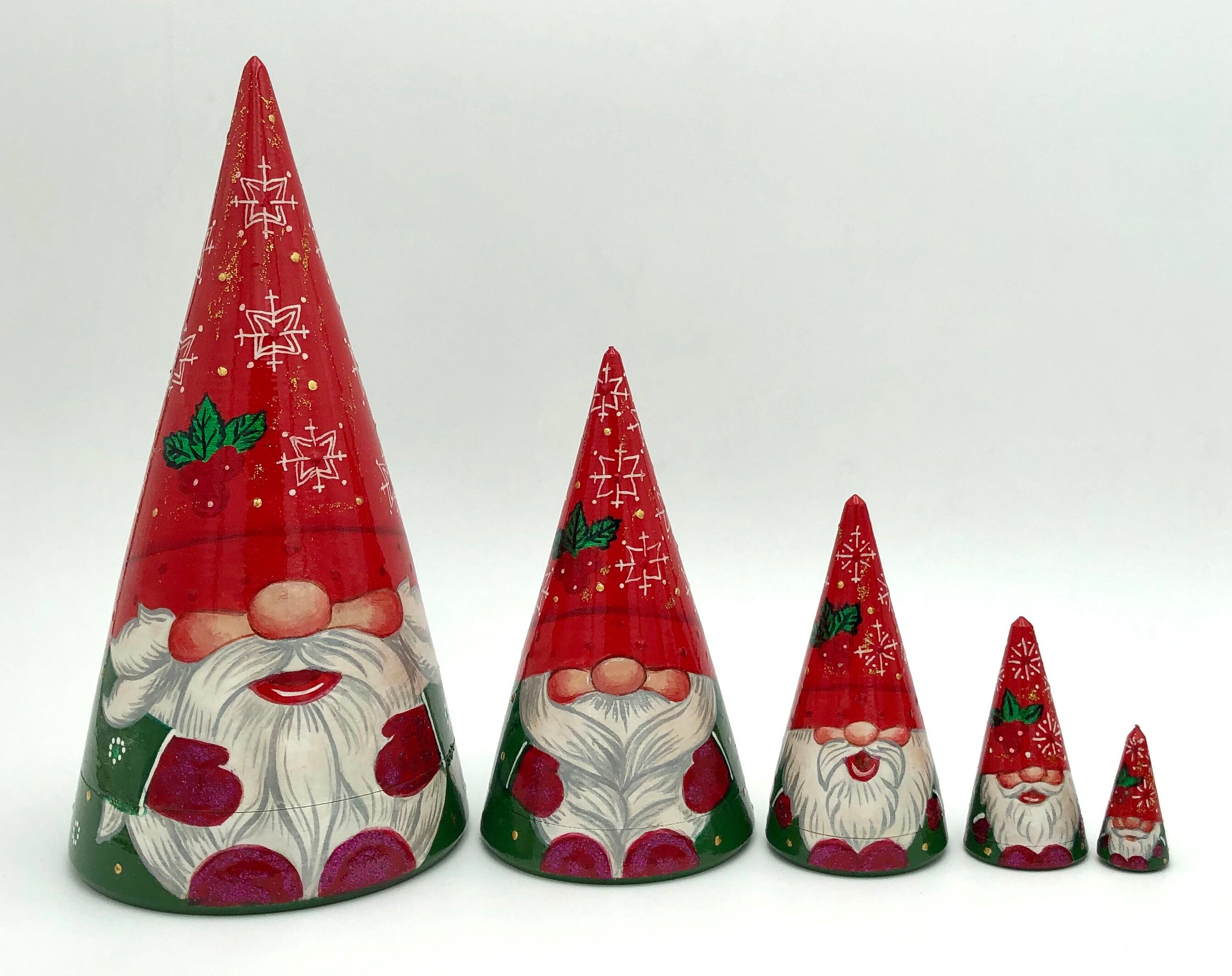 Christmas Gnomes Nesting Dolls, Christmas Style Stacking Dolls ...
