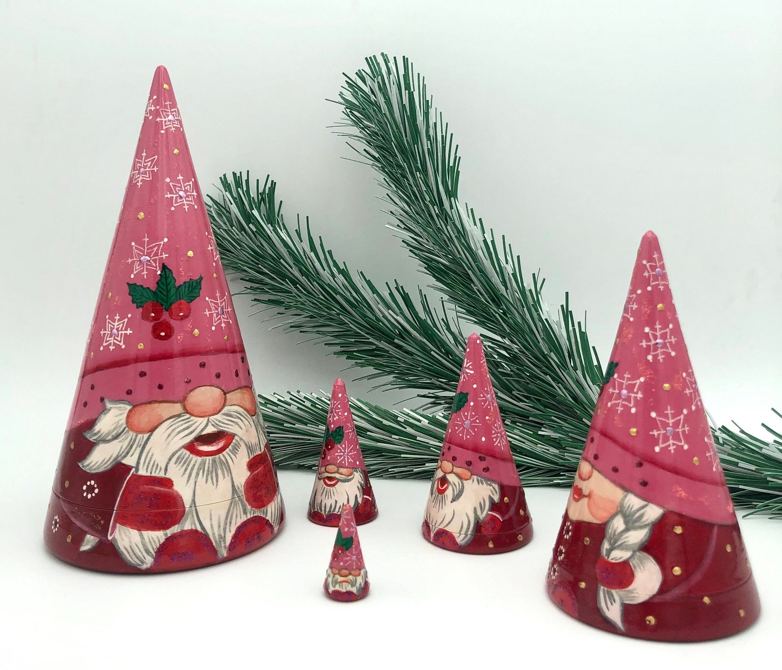 Christmas Gnomes Nesting Dolls, Christmas Style Stacking Dolls ...