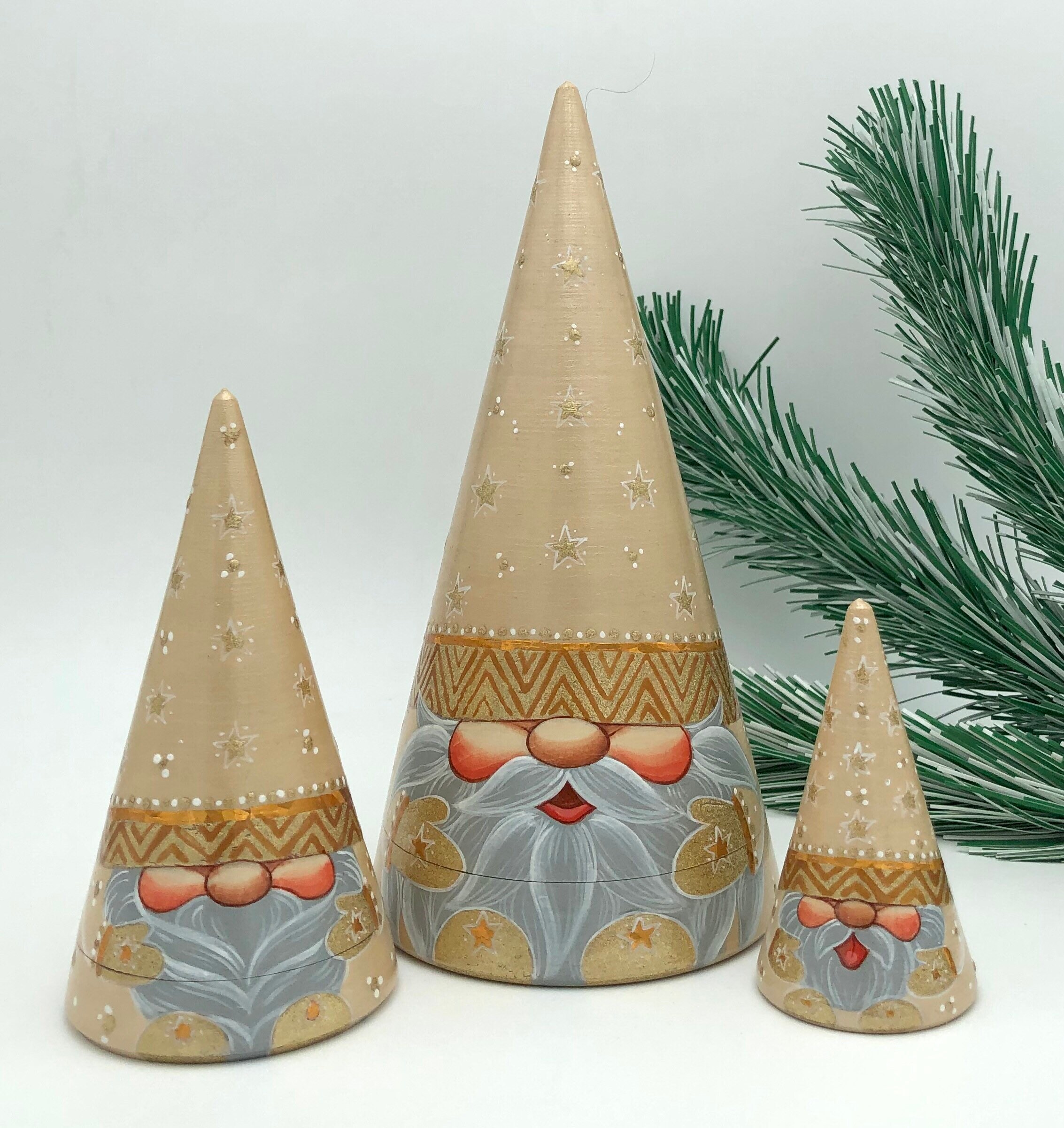 Christmas Gnomes Nesting Dolls, Christmas Style Stacking Dolls ...