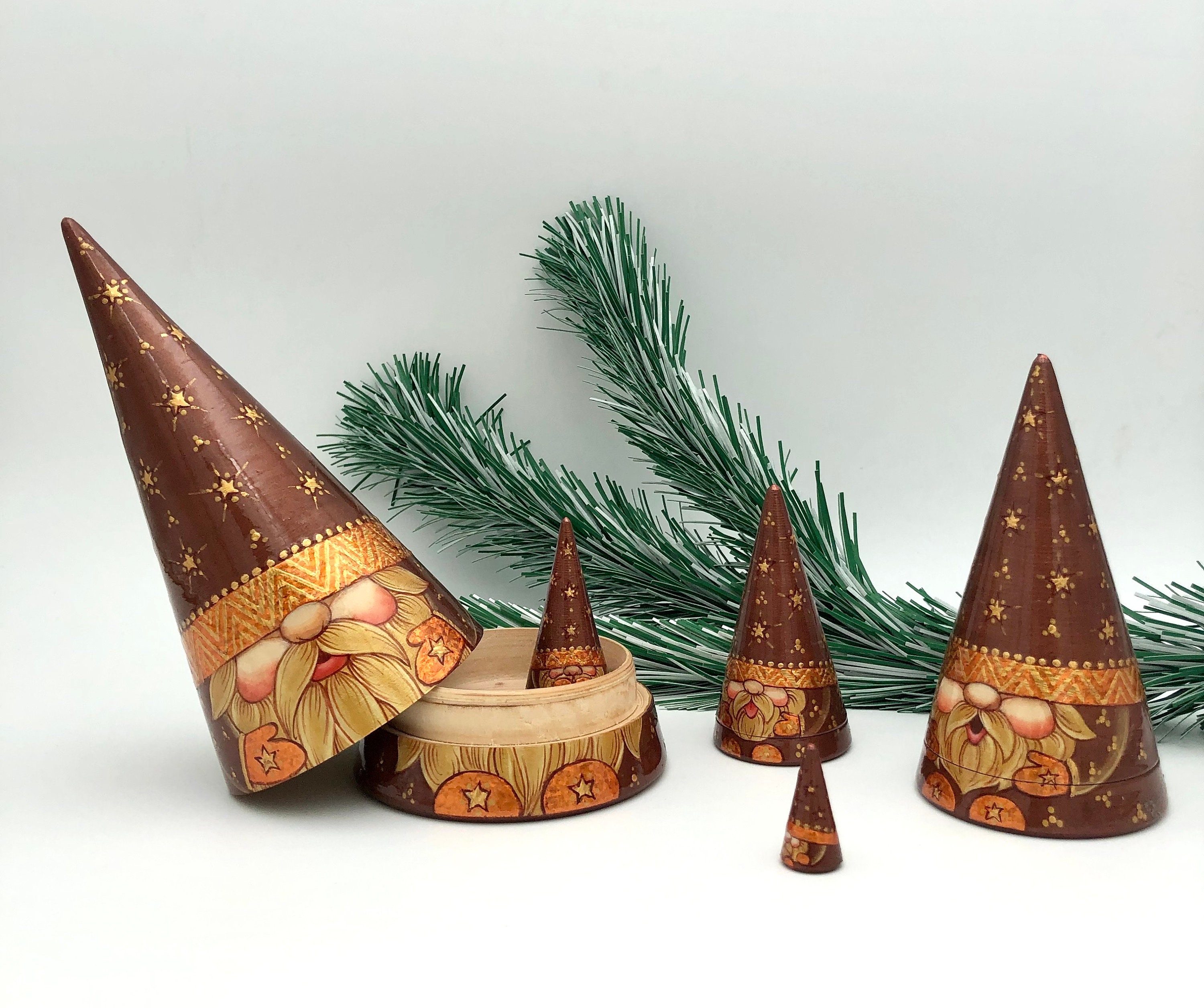 Christmas Gnomes Nesting Dolls, Christmas Style Stacking Dolls ...