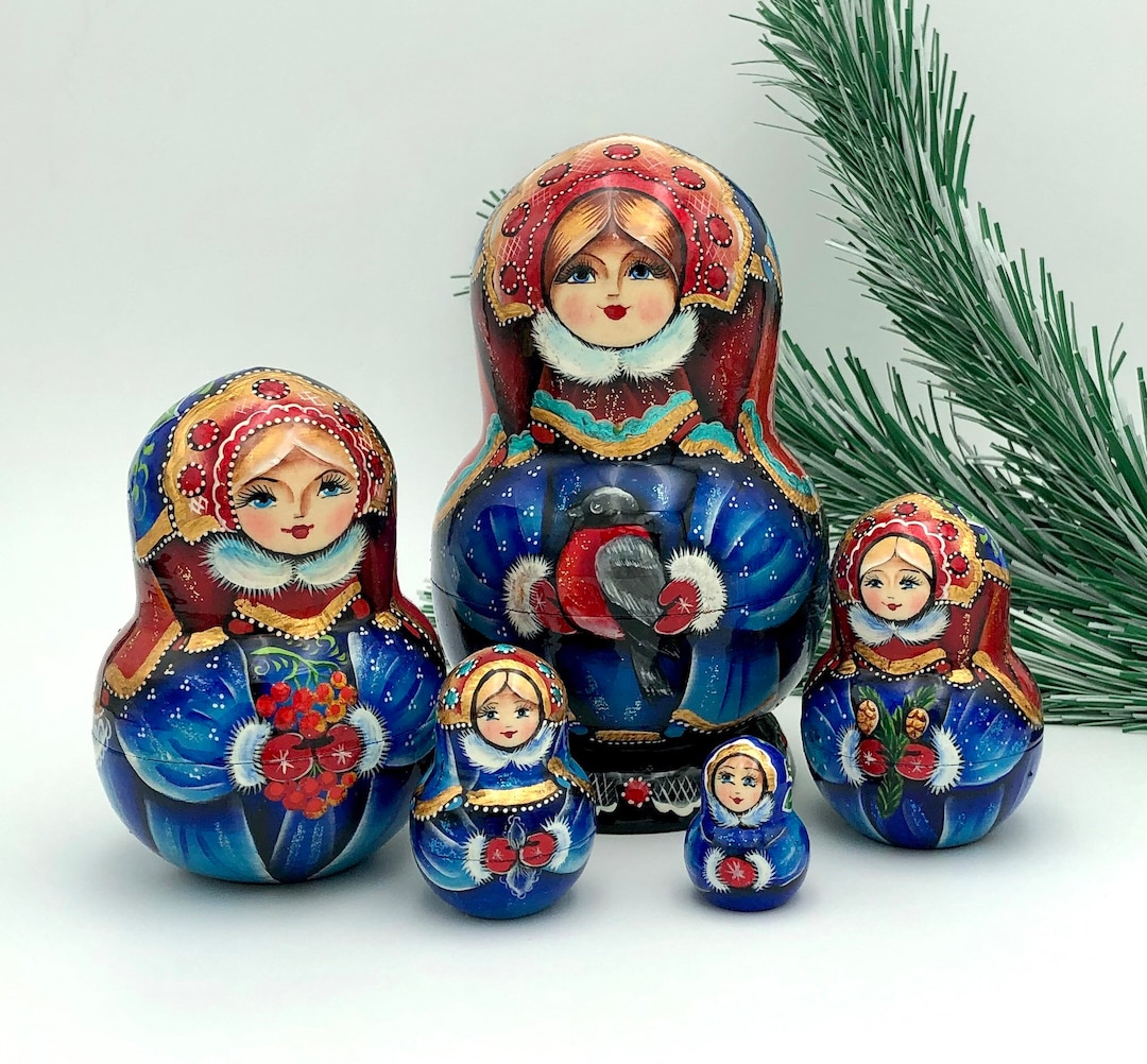 Traditional Nesting Dolls, 5,5 Height 14cm, Stacking Dolls, Handmade ...