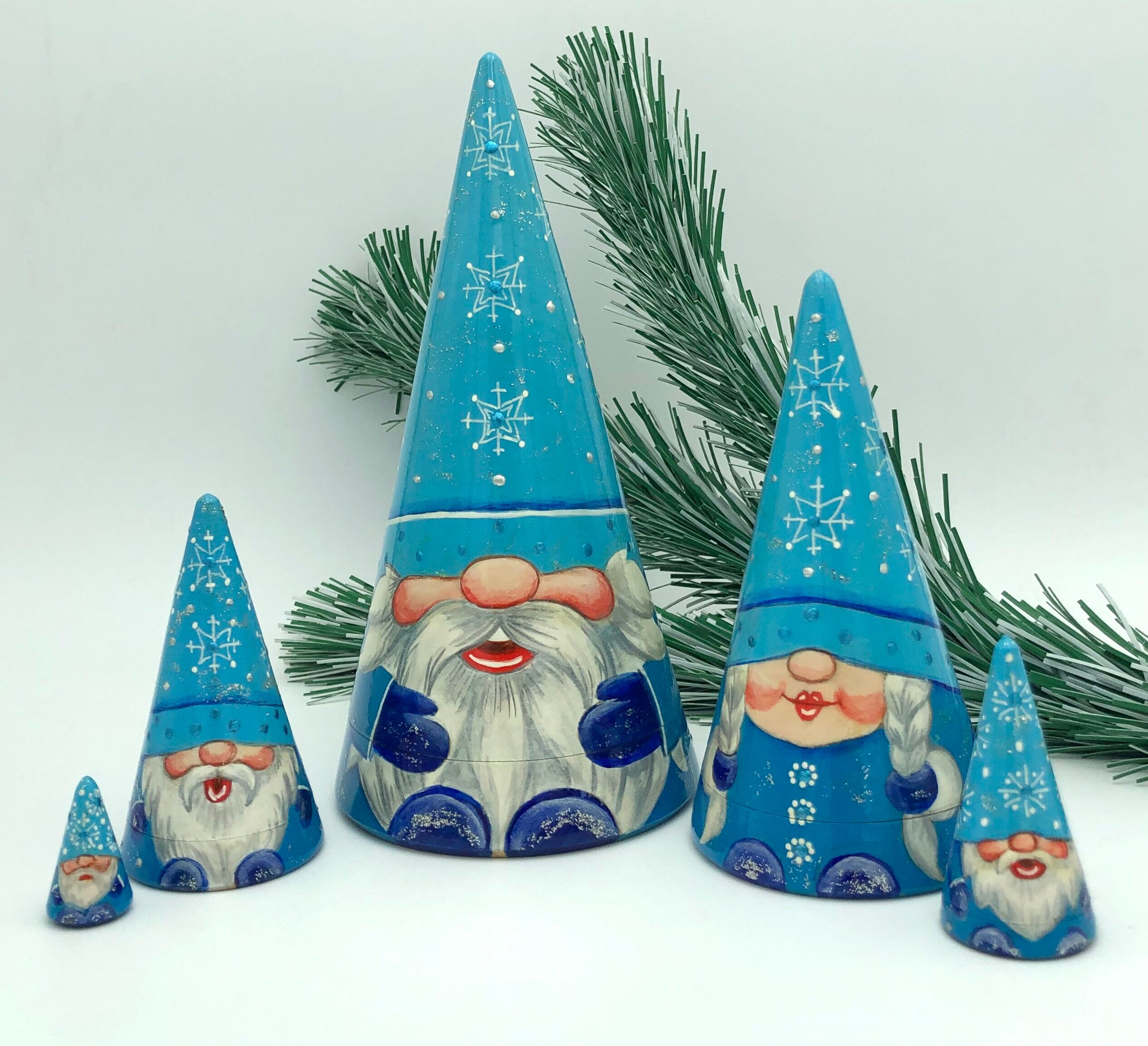 Christmas Gnomes Nesting Dolls, Christmas Style Stacking Dolls ...