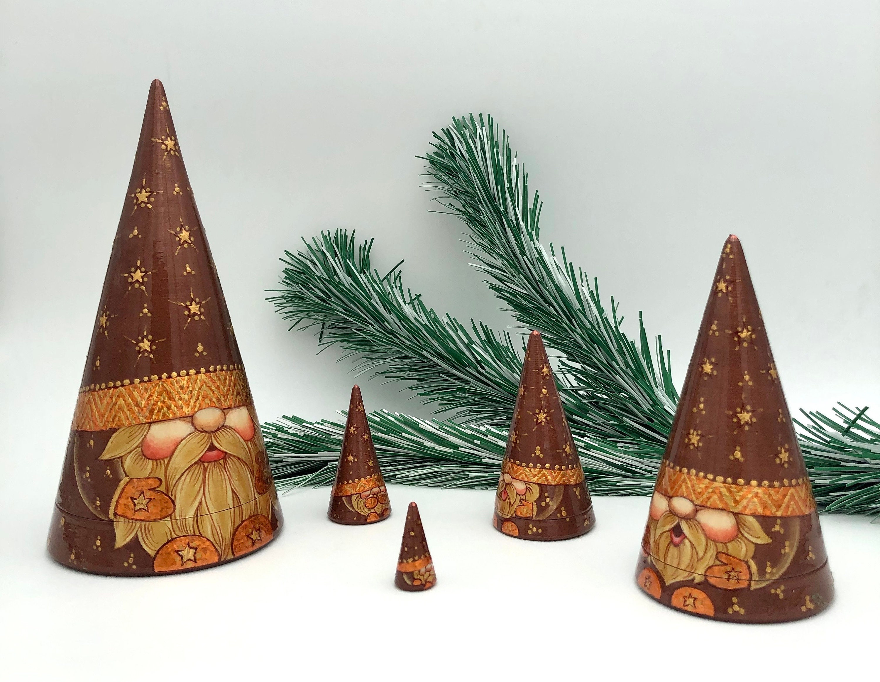 Christmas Gnomes Nesting Dolls, Christmas Style Stacking Dolls ...
