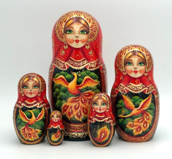 Traditional Nesting Dolls Stacking Dolls Handmade Set With - Etsy