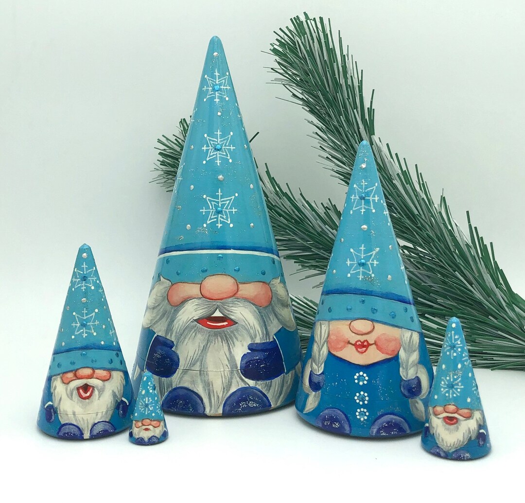 Christmas Gnomes Nesting Dolls Christmas Style Stacking - Etsy