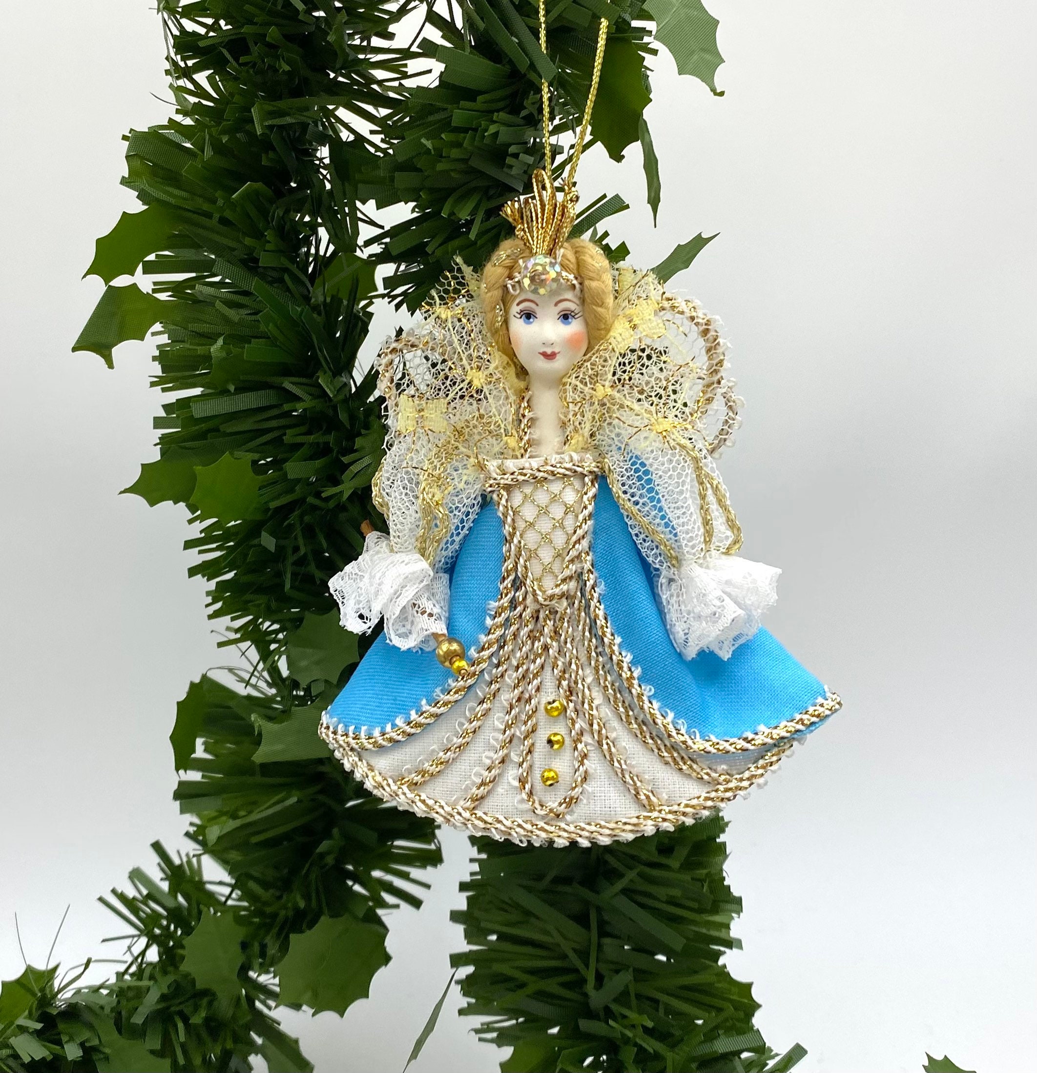 Porcelain Dolls Christmas Ornaments, “princess and Fairy”, Handmade ...