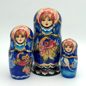 Traditional Nesting Dolls 5,5” Height (14cm), Stacking Dolls, Handmade ...