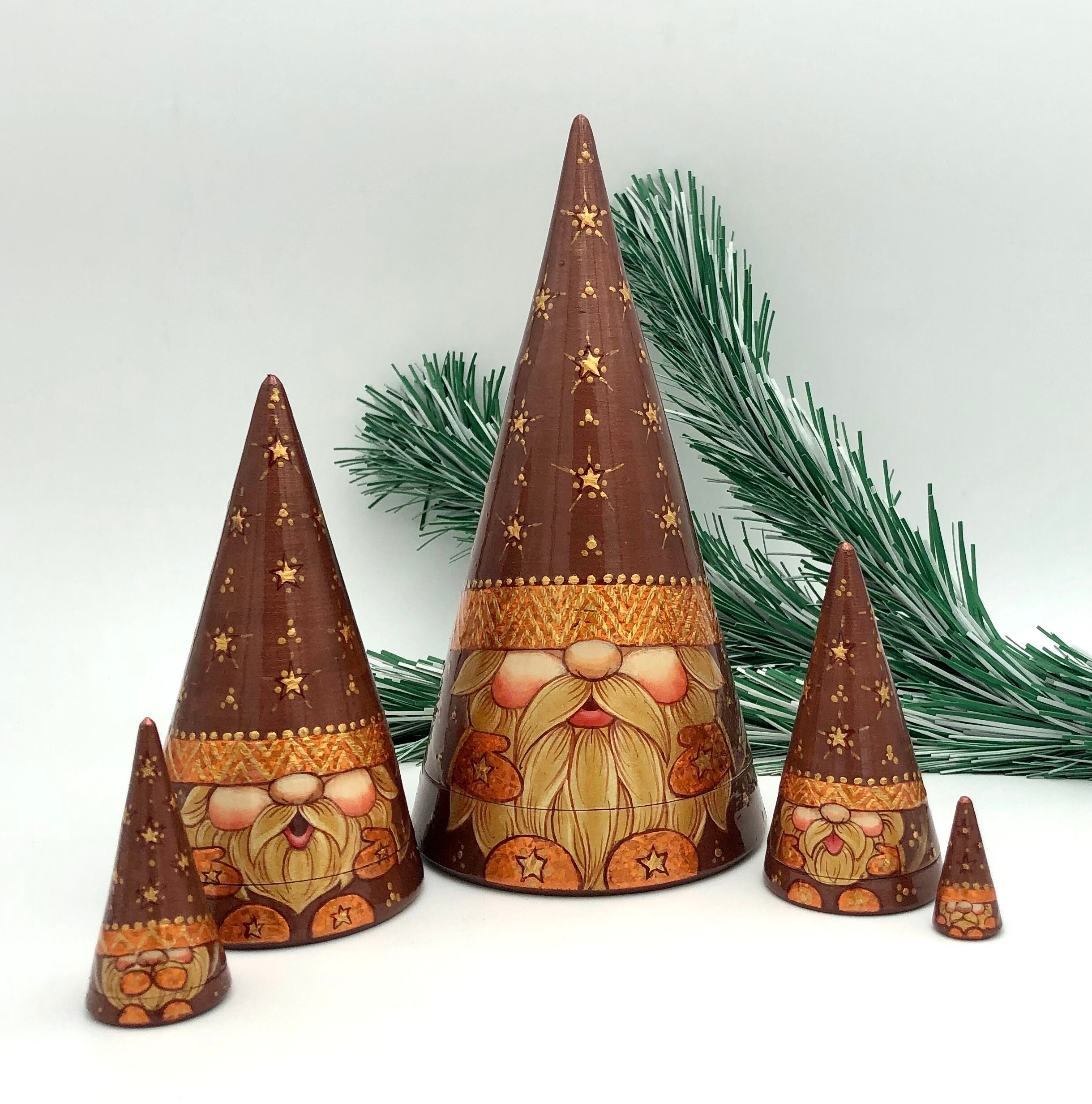 Christmas Gnomes Nesting Dolls, Christmas Style Stacking Dolls ...