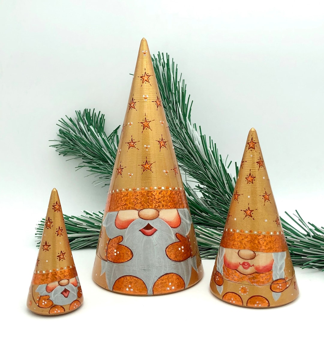 Christmas Gnomes Nesting Dolls, Christmas Style Stacking Dolls ...