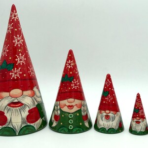 Christmas Gnomes Nesting Dolls, Christmas Style Stacking Dolls ...