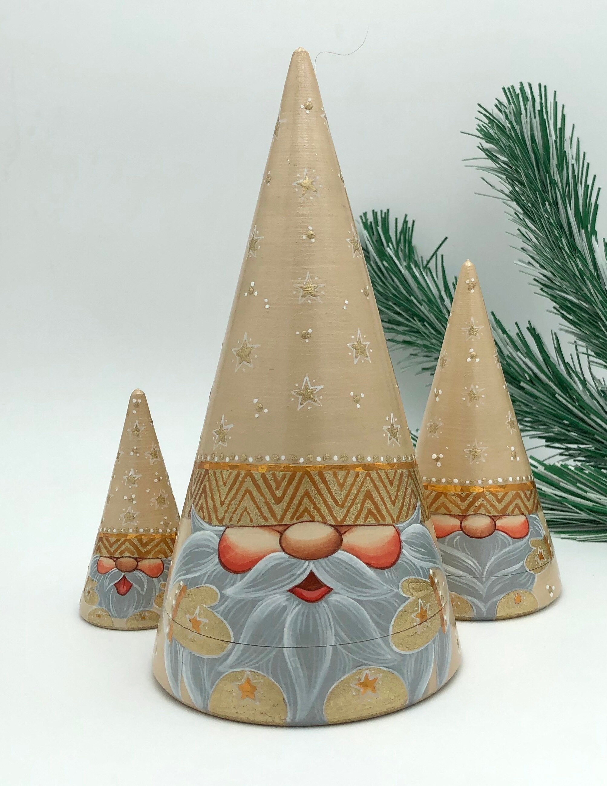 Christmas Gnomes Nesting Dolls, Christmas Style Stacking Dolls ...