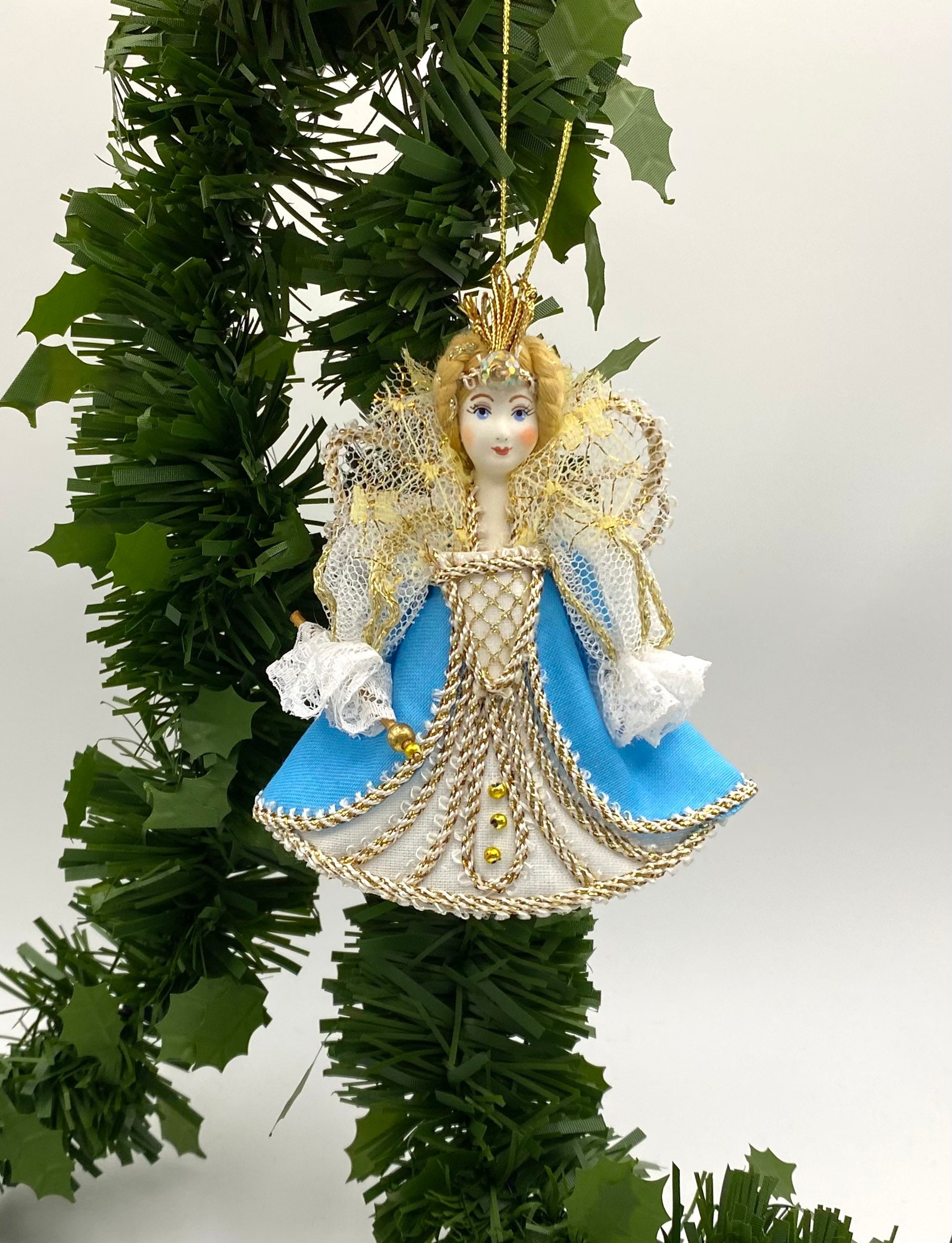 Porcelain Dolls Christmas Ornaments, “princess and Fairy”, Handmade ...