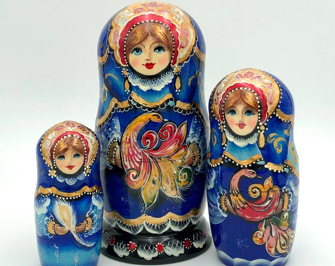 Traditional Nesting Dolls 5,5 Height 14cm, Stacking Dolls, Handmade ...