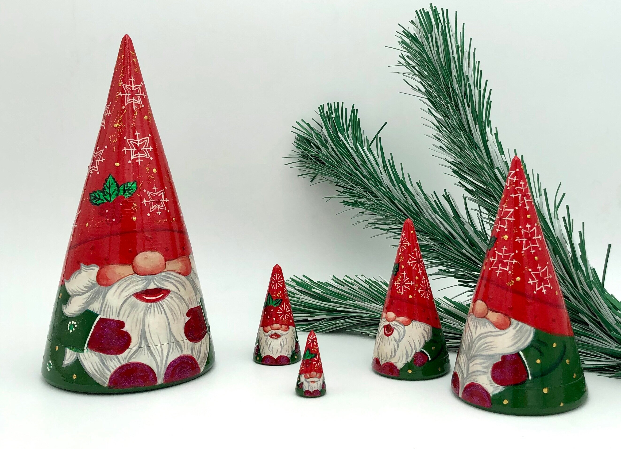 Christmas Gnomes Nesting Dolls, Christmas Style Stacking Dolls ...