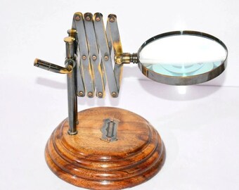 Brass Table Top Magnifying Glass - Etsy