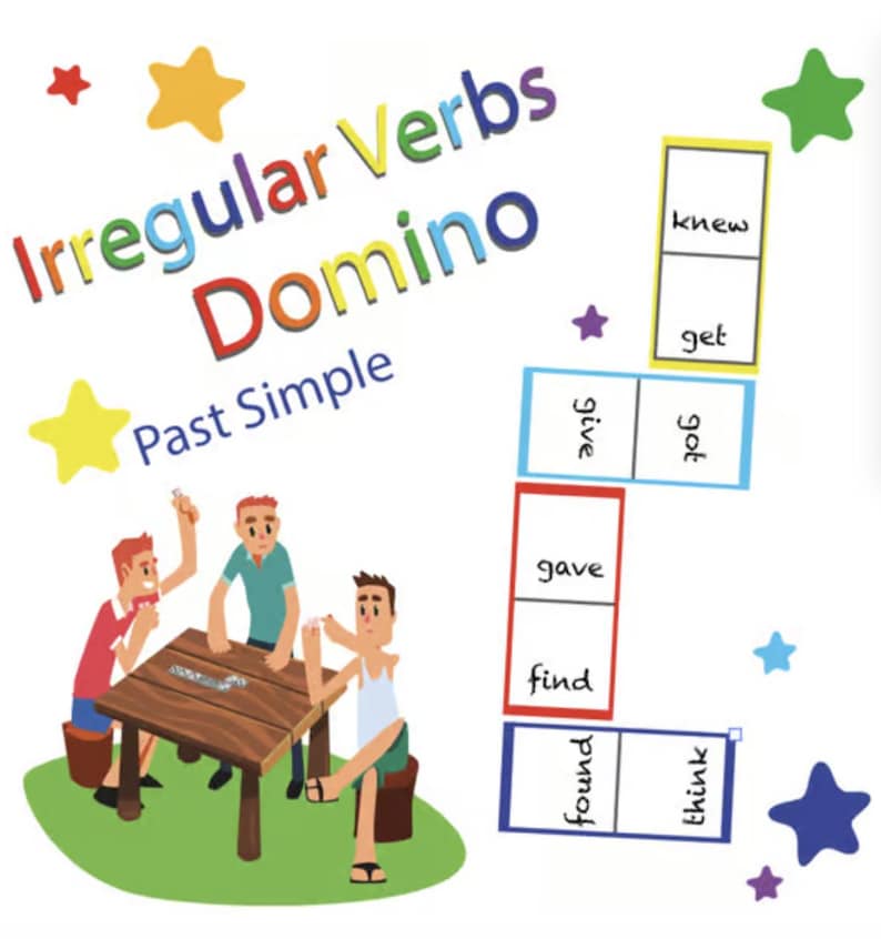 Irregular Verbs ESL Games Bundle: Bingo, Dobble, Domino, Battleship - Etsy