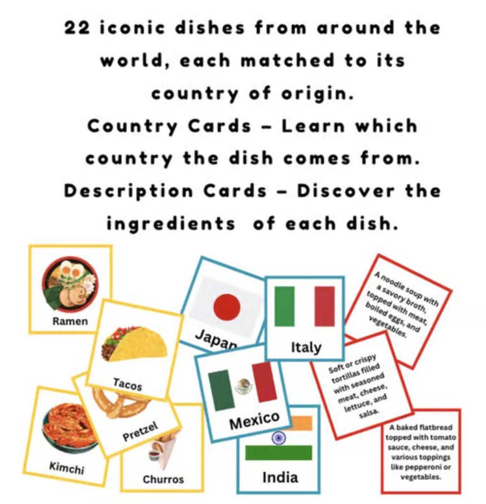 Food Around the World | Cultural Food Matching Game | Traditional Food ...