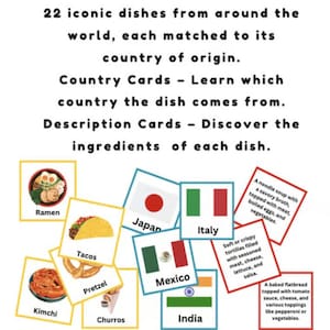 Food Around the World | Cultural Food Matching Game | Traditional Food ...