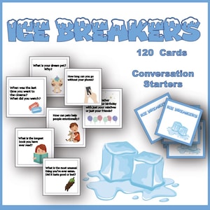 ESL Conversation Cards: Ice Breakers for Teens (120 Cards) L Printable ...