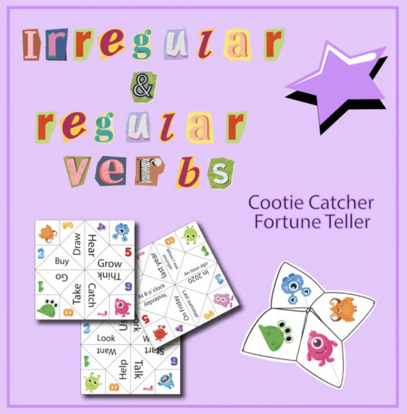 Irregular Verbs Activities ESL ELL Games. Bingo, Dobble, Domino ...