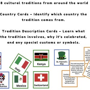 Holidays Around the World Matching Game: Cultural Learning L Printable ...