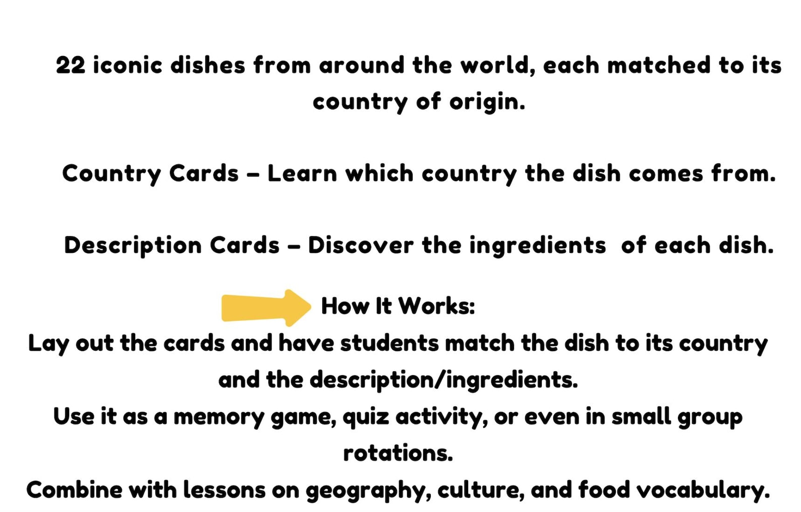 Food Around the World | Cultural Food Matching Game | Traditional Food ...