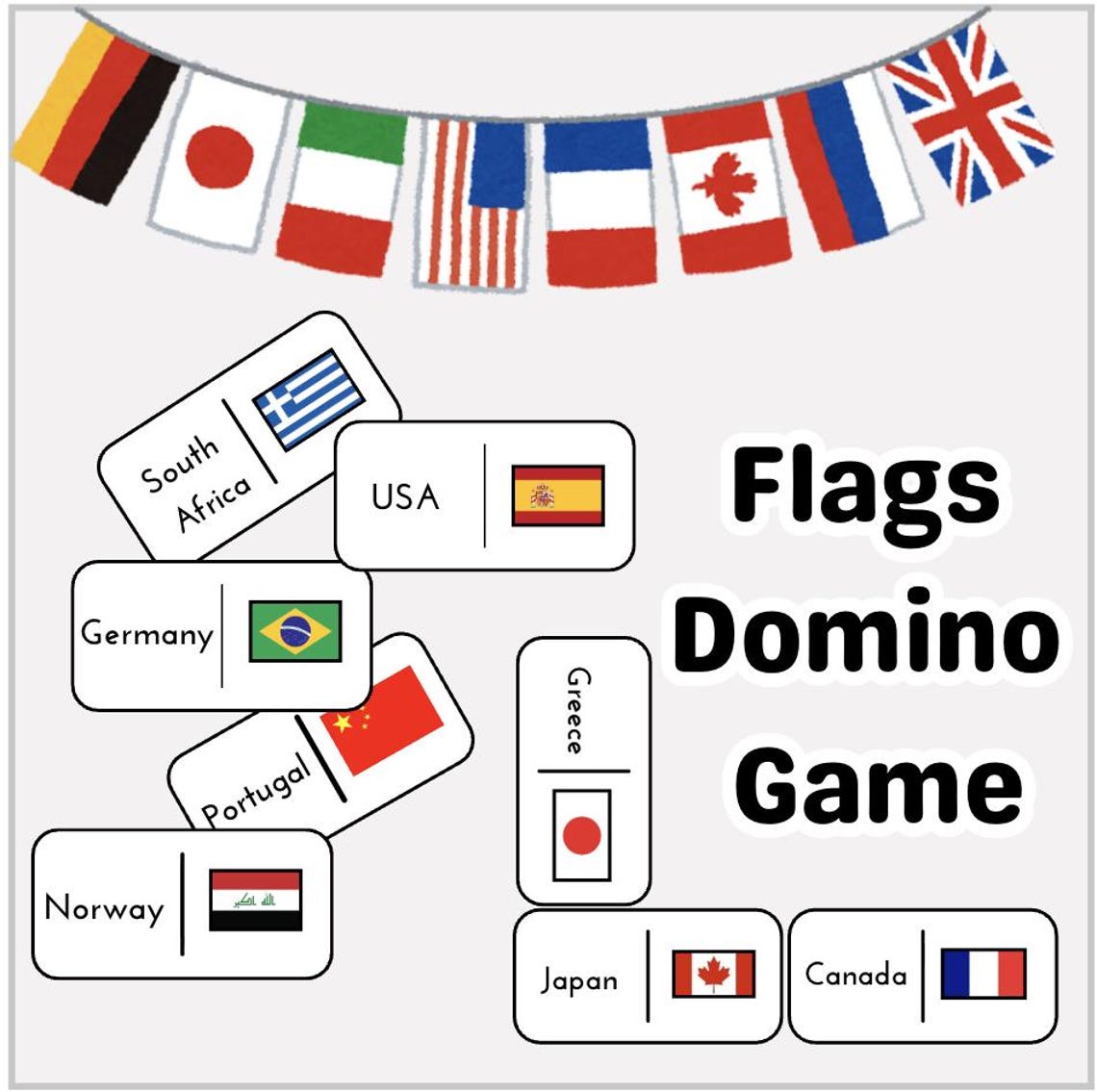 World Flags Domino Game L Countries & Flags Matching Activity L ...