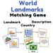 Landmarks Around the World | Cultural Matching Game | Famous Sights L ...