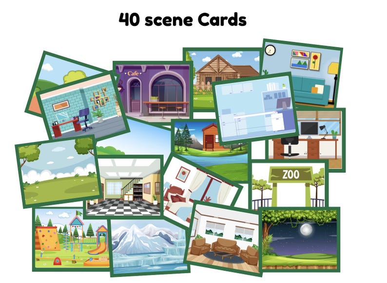 There is / There Are ESL Grammar Game | Printable Scene Drawing ...
