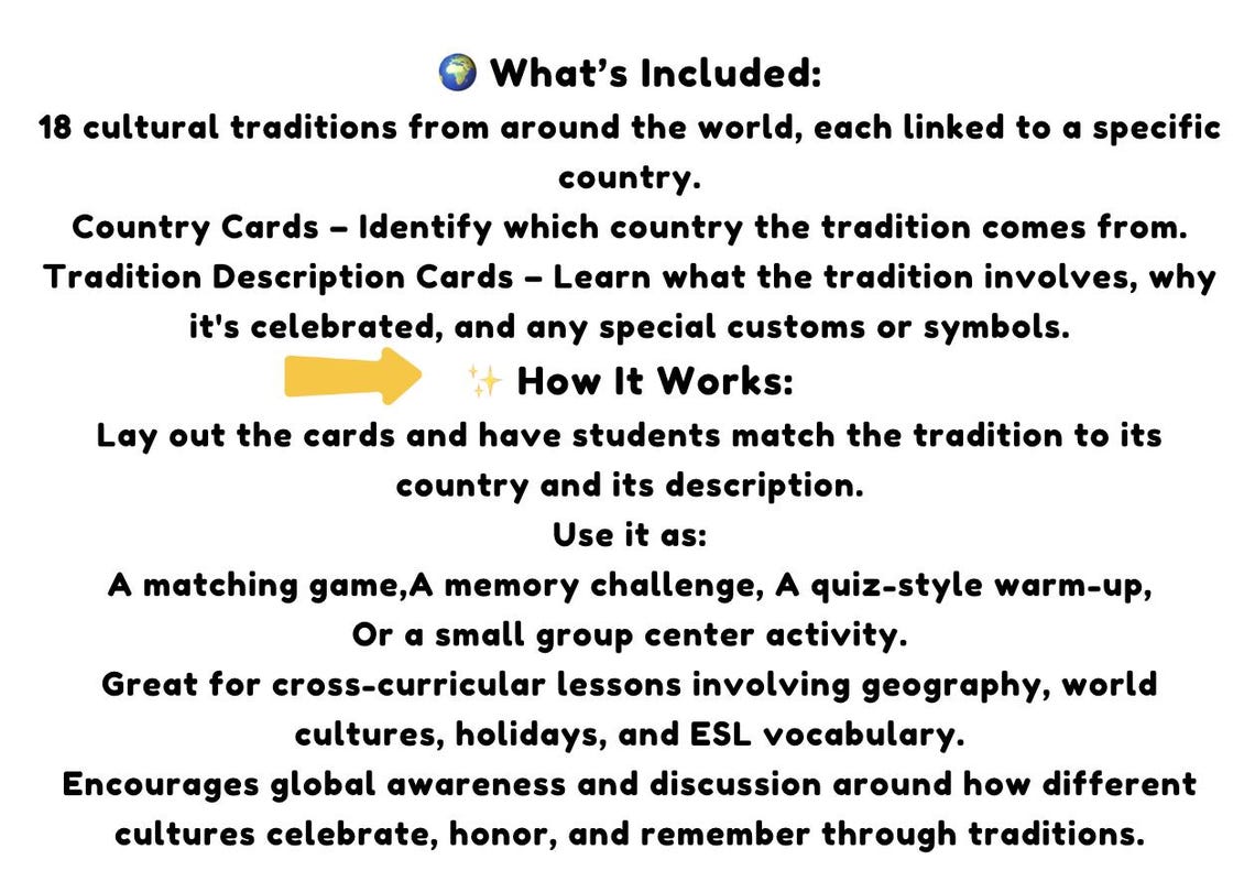 Holidays Around the World Matching Game: Cultural Learning L Printable ...