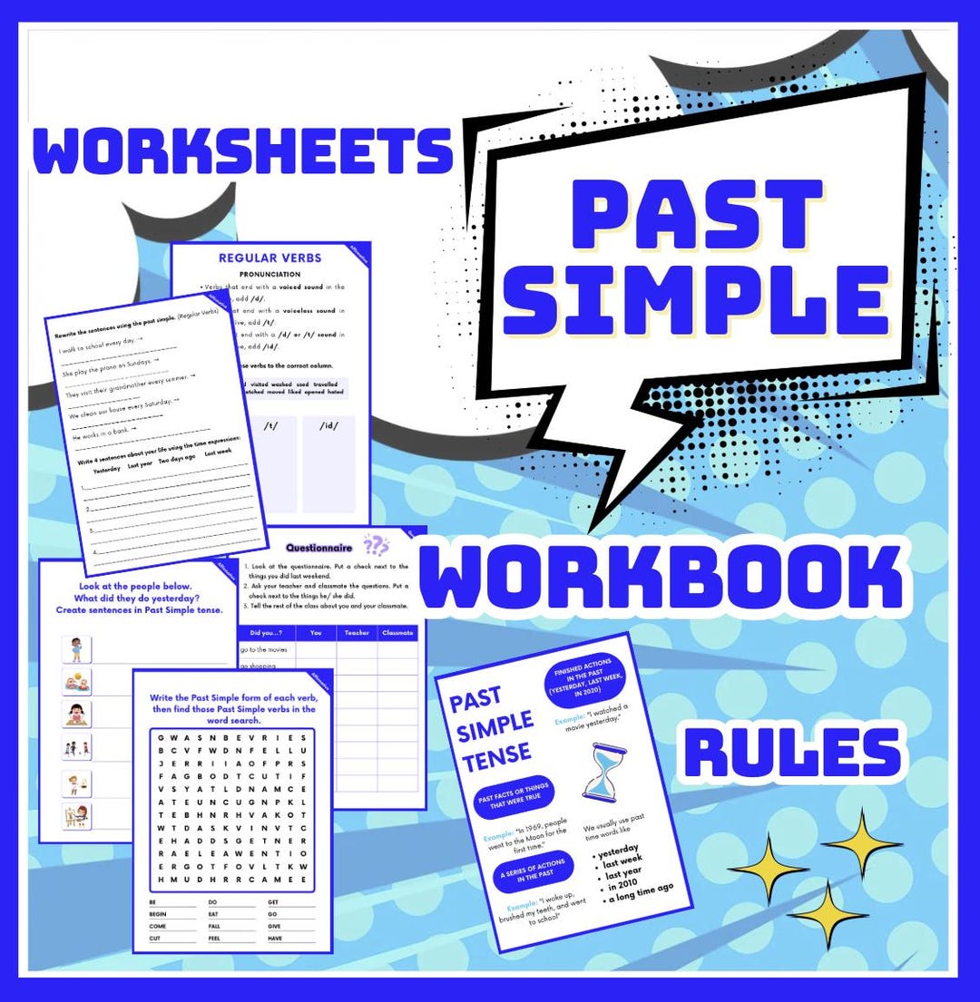 Past Simple Tense Workbook | ESL Newcomer | Grammar Activity ...