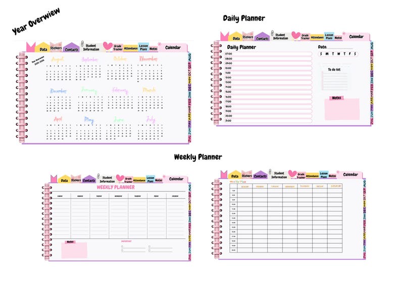 Editable Teacher Planner 2025-2026 | Digital & Printable | Google Doc ...