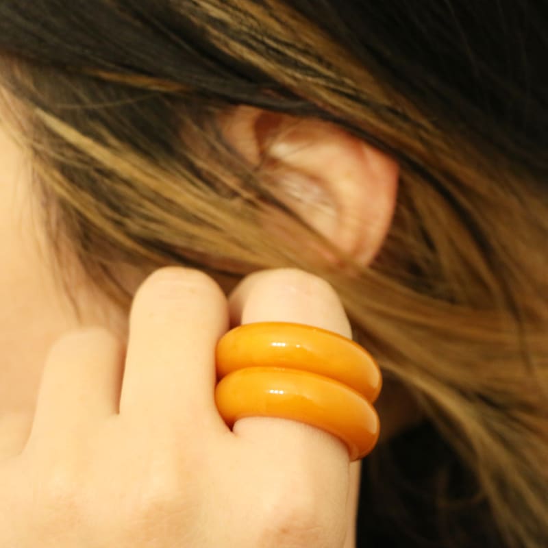 Amber Engagement Ring - Etsy