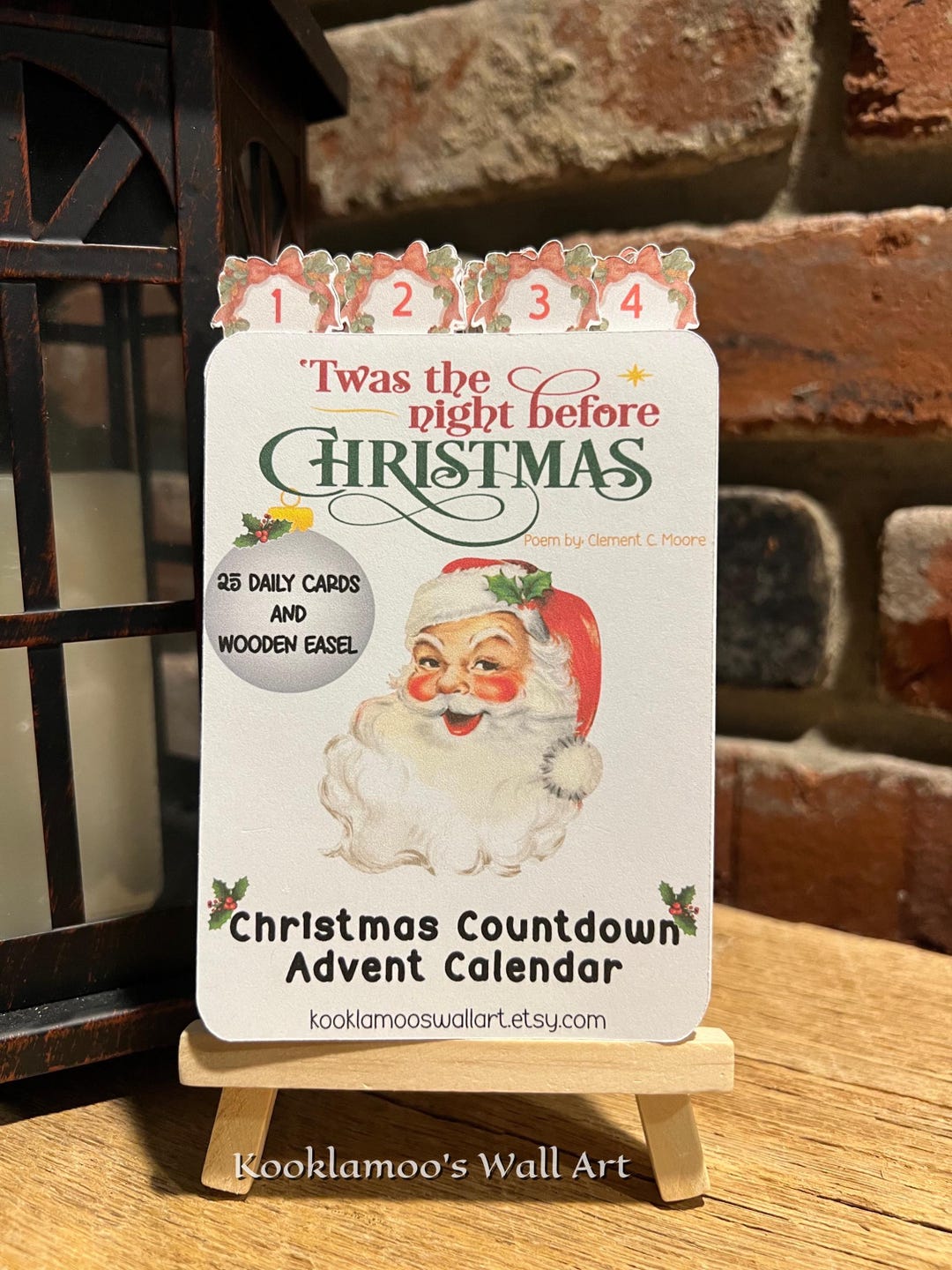 Santa's Arrival Countdown Advent Calendar Cards: 'twas the Night Before ...