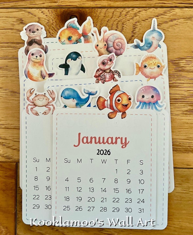 Cute Cutouts Mini Desk Calendars 2026: Whimsical Animals, Flowers, Dogs ...