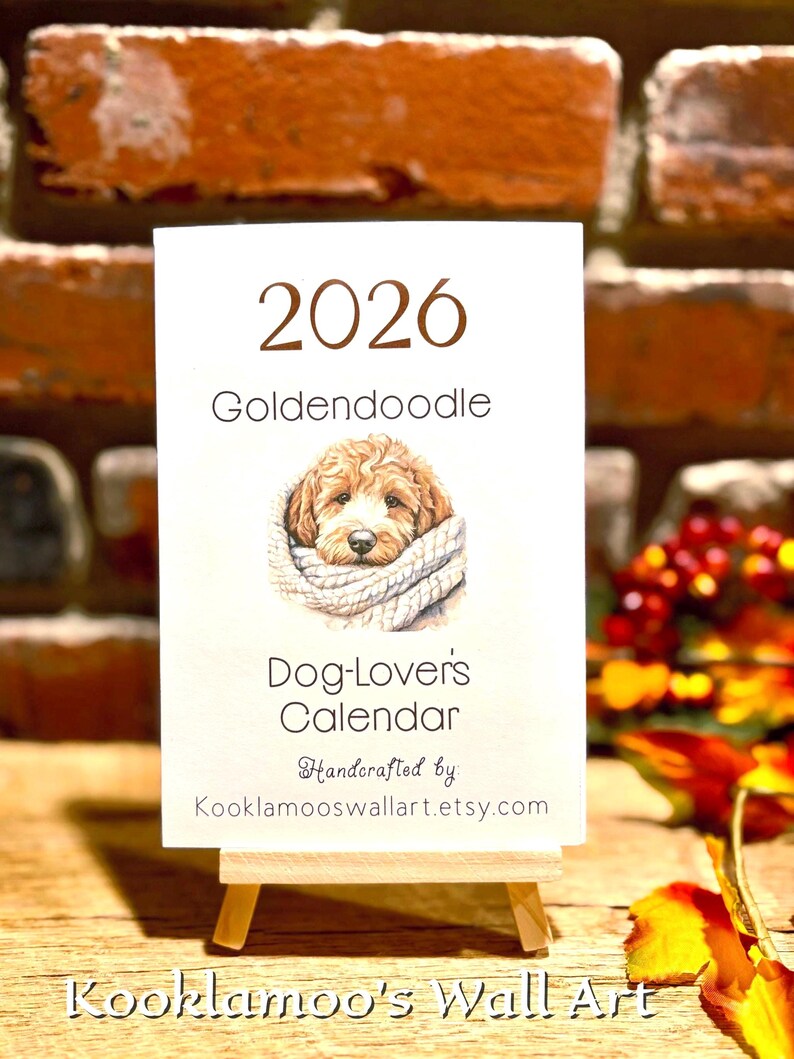2026 GOLDENDOODLE Desk Calendar: Dog Lover Gift, Doodles - Etsy