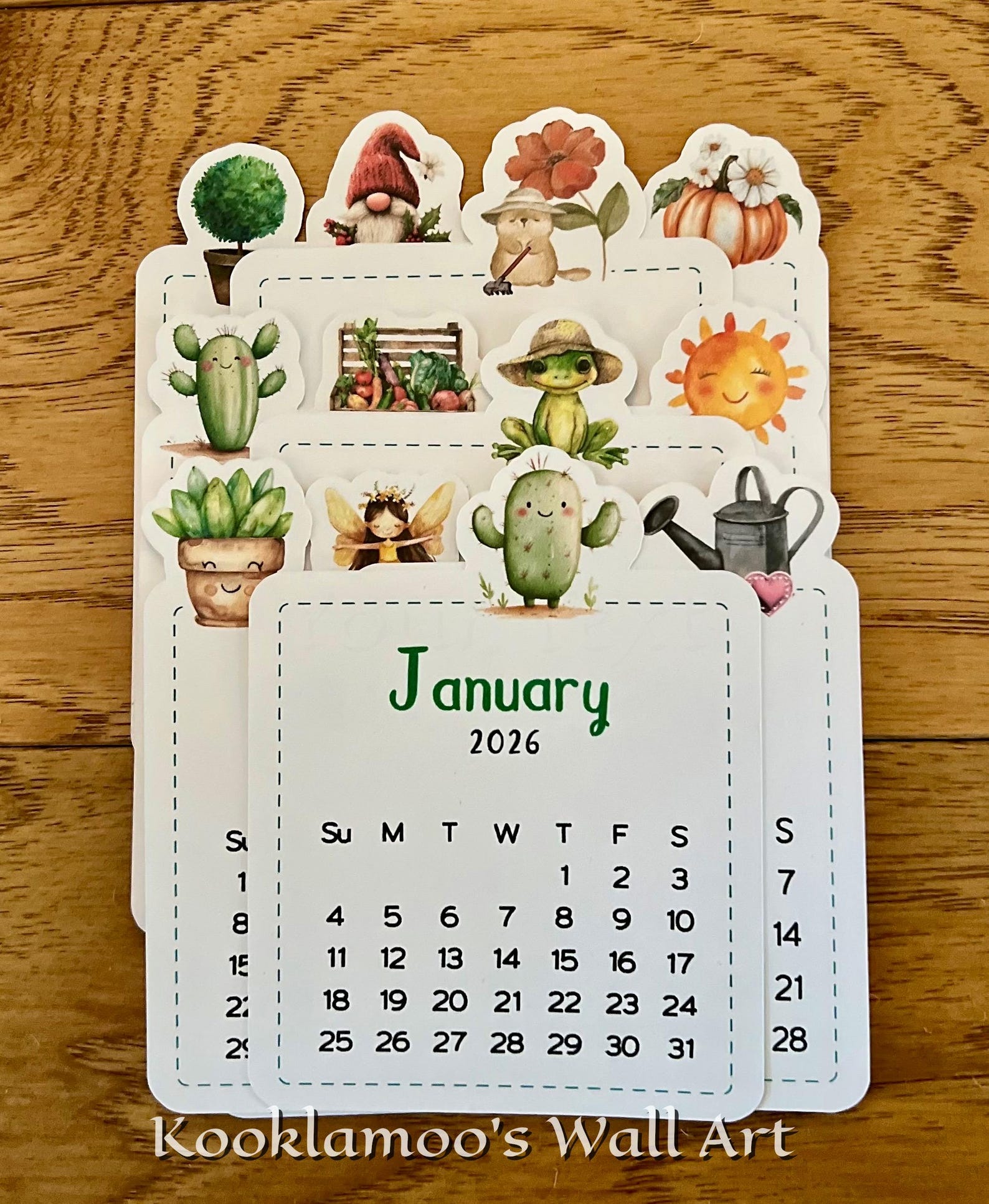 Cute Cutouts Mini Desk Calendars 2026: Whimsical Animals, Flowers, Dogs ...