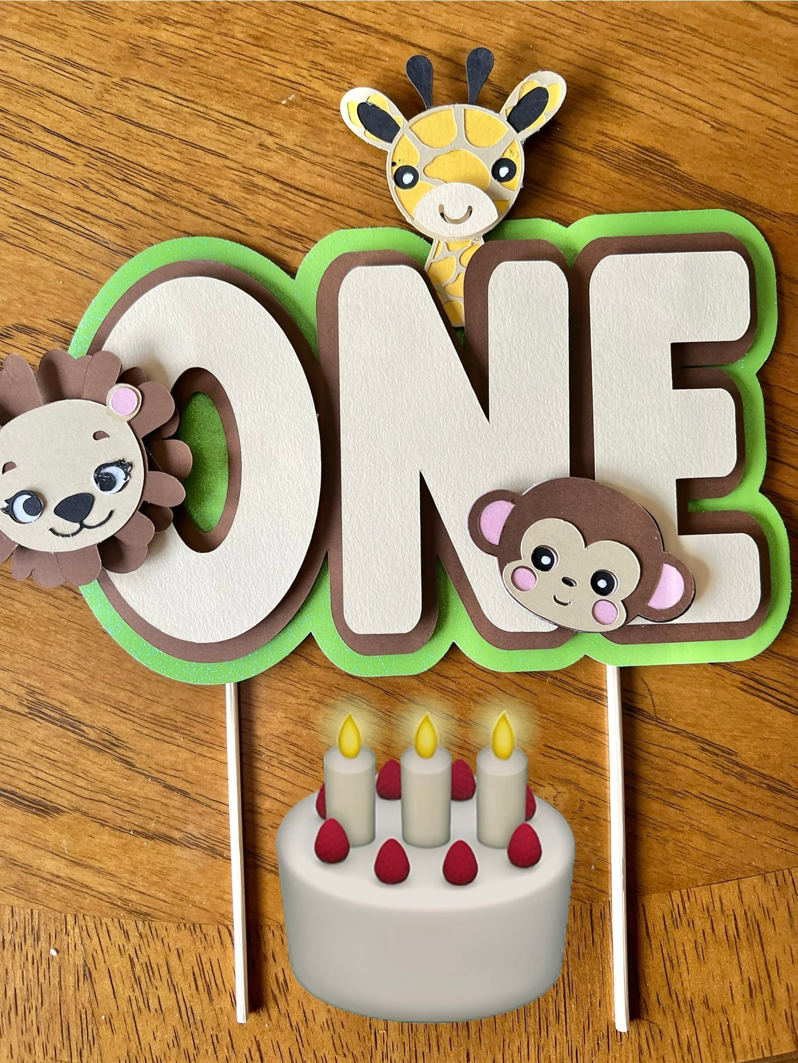 PERSONALIZED Cake TOPPER, Safari-themed Birthday, First Birthday, Smash ...