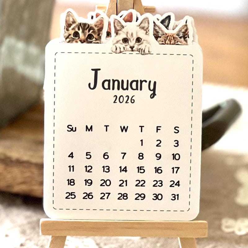 Small Desk Calendar 2026 - Etsy