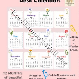 Cute Cutouts Mini Desk Calendars 2026: Whimsical Animals, Flowers, Dogs ...