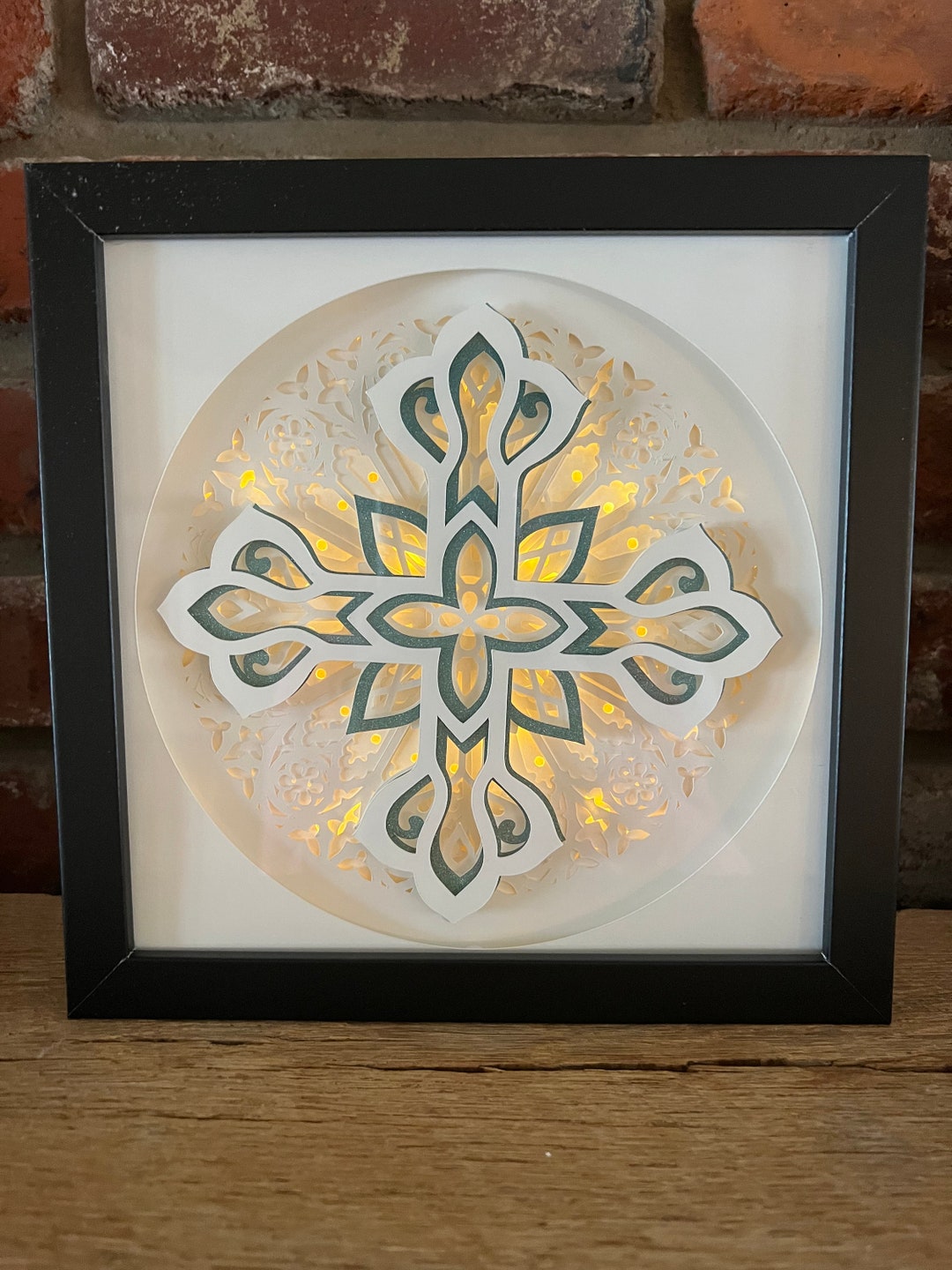Lighted CROSS Shadow Box EASTER Gift, BAPTISM Gift, Christian Gift ...