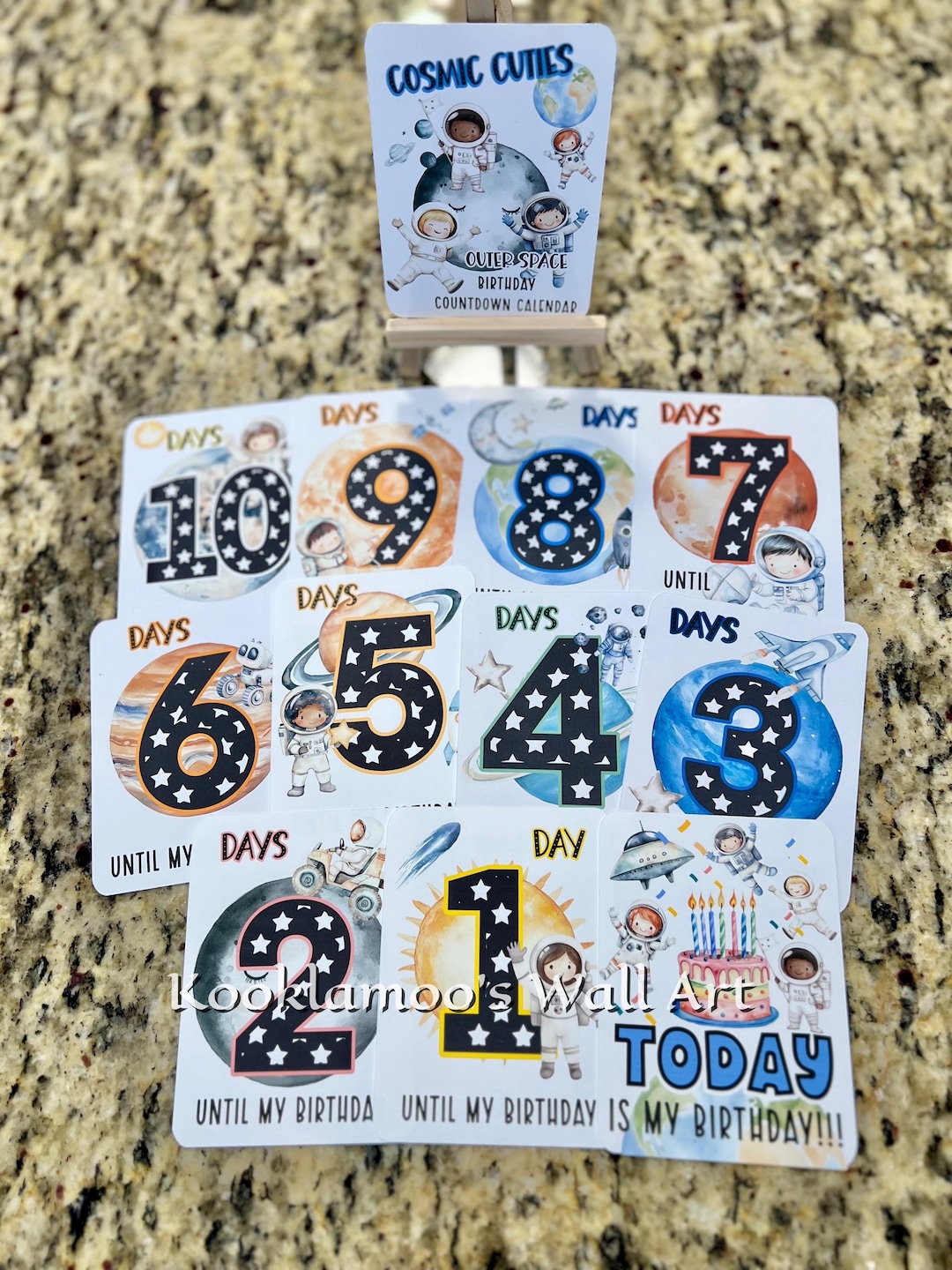Solar System BIRTHDAY COUNTDOWN CALENDAR Personalizable Outer Space ...