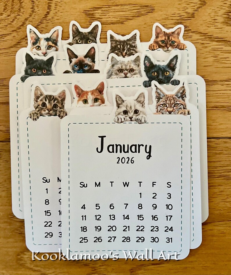 Cute Cutouts Mini Desk Calendars 2026: Whimsical Animals, Flowers, Dogs ...