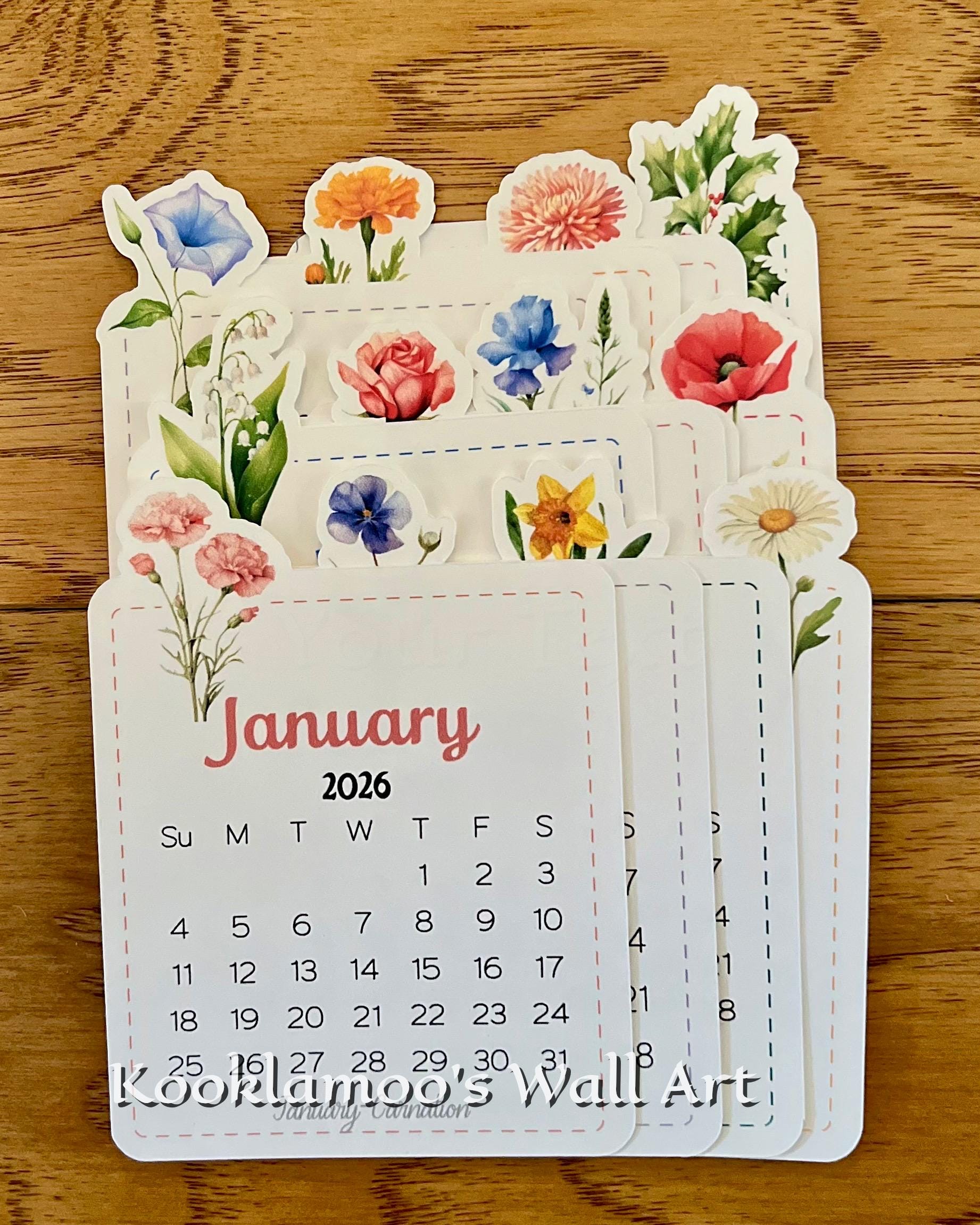 Cute Cutouts Mini Desk Calendars 2026: Whimsical Animals, Flowers, Dogs ...