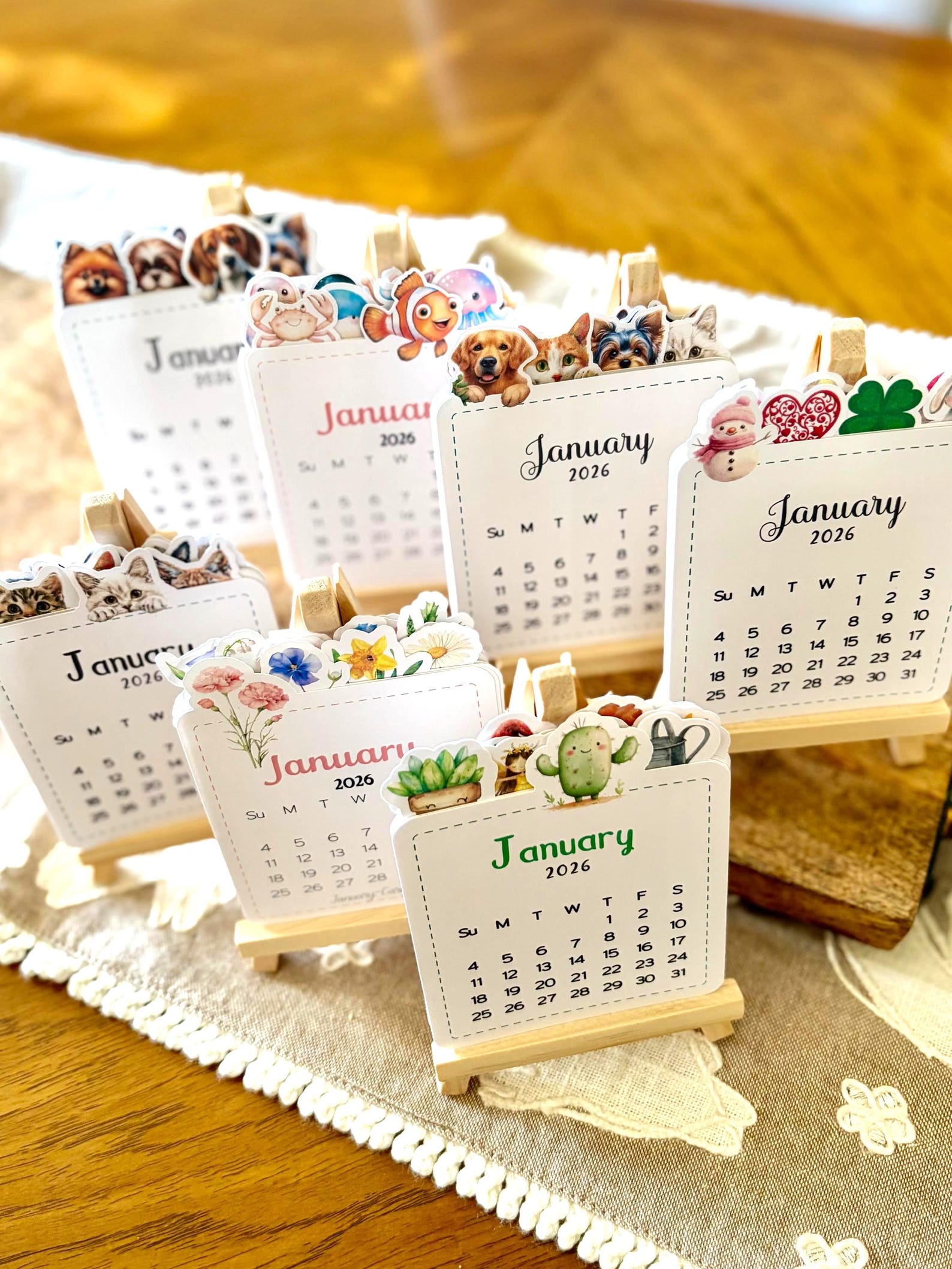 2026 GARDENING Mini Desk Calendar: Plants, Gnomes, Succulents, Garden ...