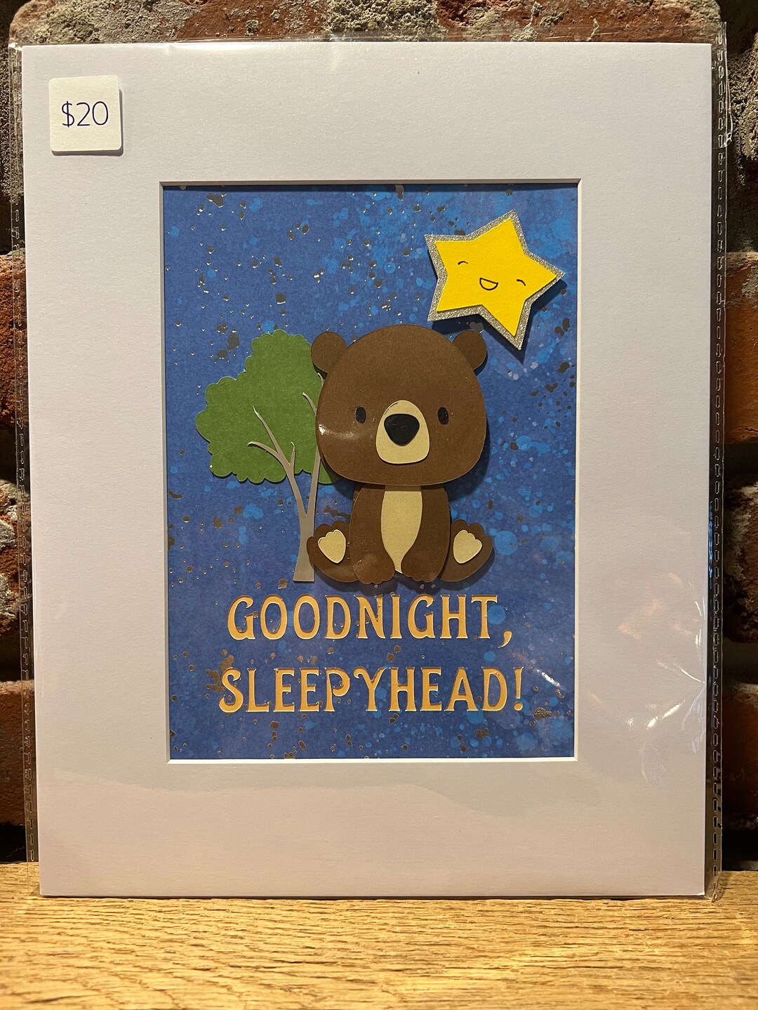 GOODNIGHT, SLEEPYHEAD Childrens Wall Art Handmade Playroom Nursery Baby ...