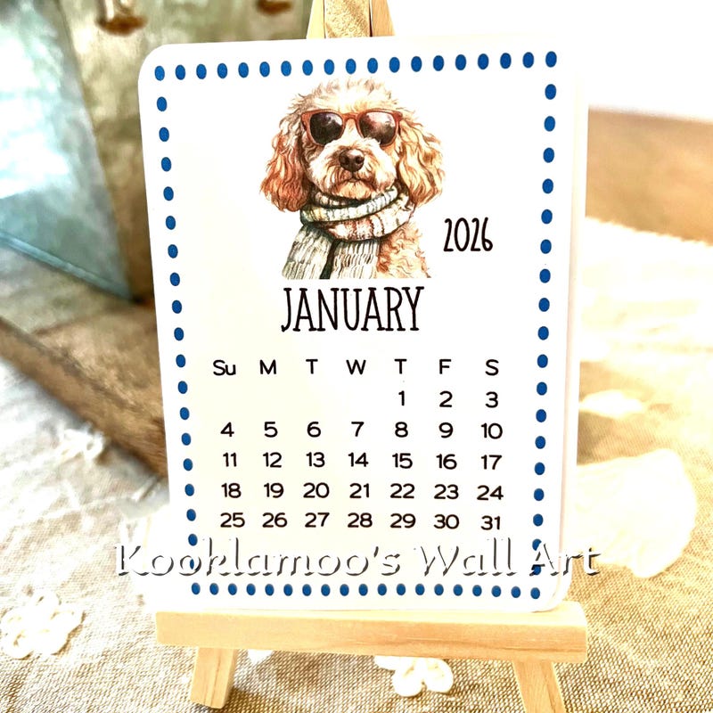 2026 Desk Calendar Doodle - Etsy