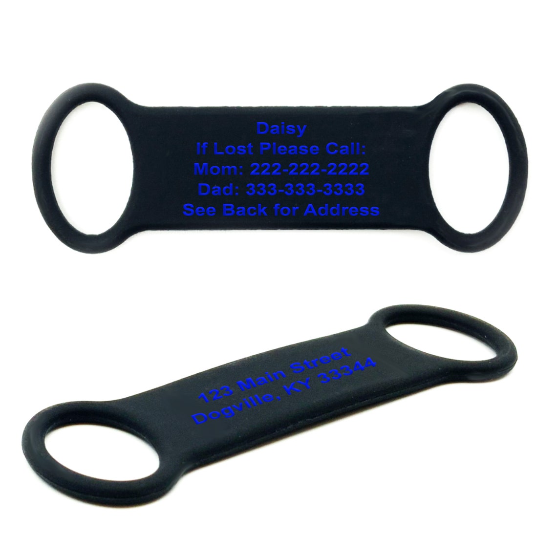 Customized Slide-on Dog Tag – Silent Silicone Pet ID - Etsy