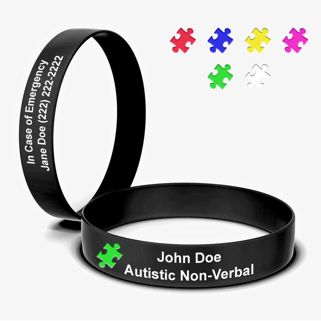 Handcrafted Autism Medical Bracelet With Puzzle Piece - Unique Jewelry ...